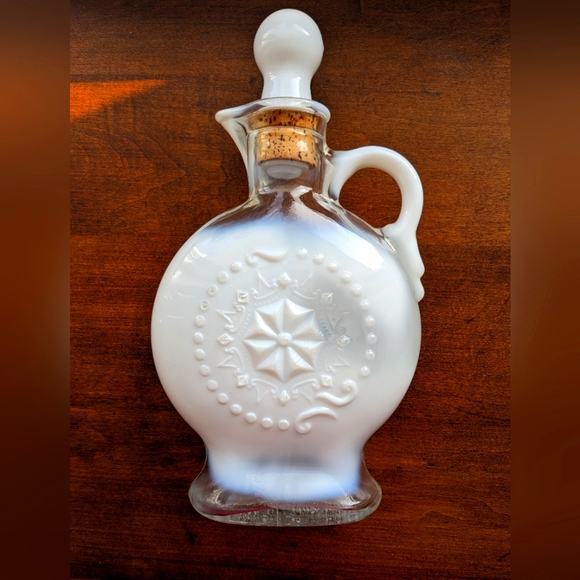 Vintage | Accents | Vintage Milk Glass Decanter Jim Beam 6s | Poshmark